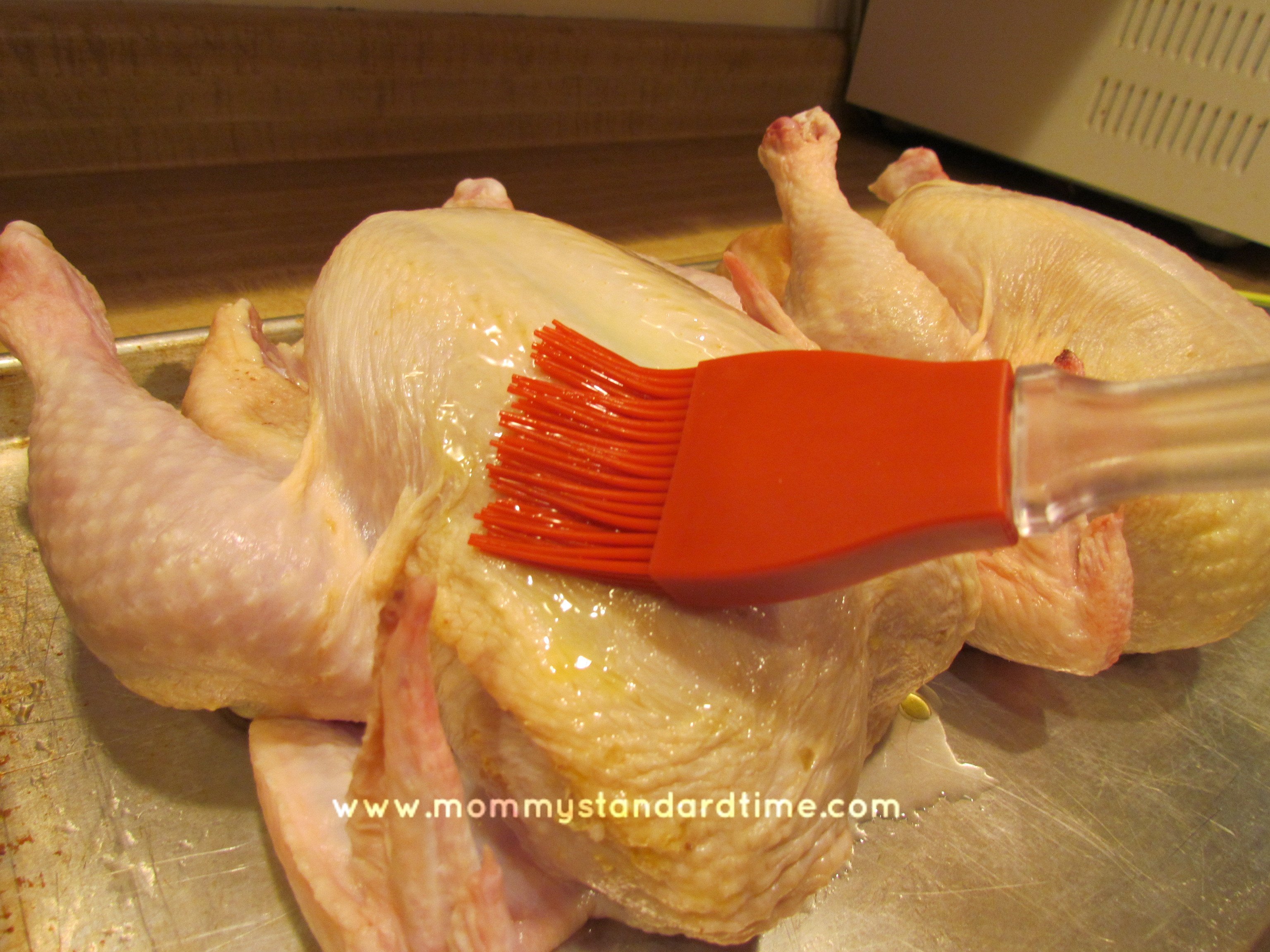 oiling-chicken-prior-to-cooking - Mommy Standard Time