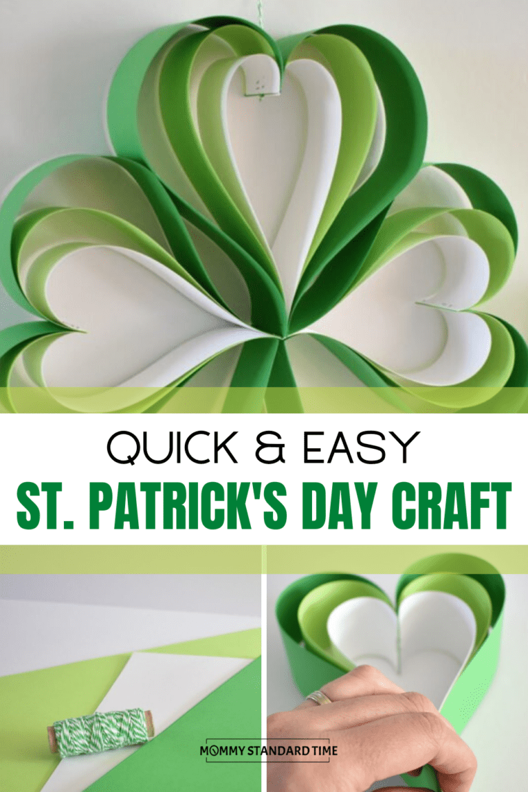 Quick and Easy Paper Shamrock Craft - Mommy Standard Time