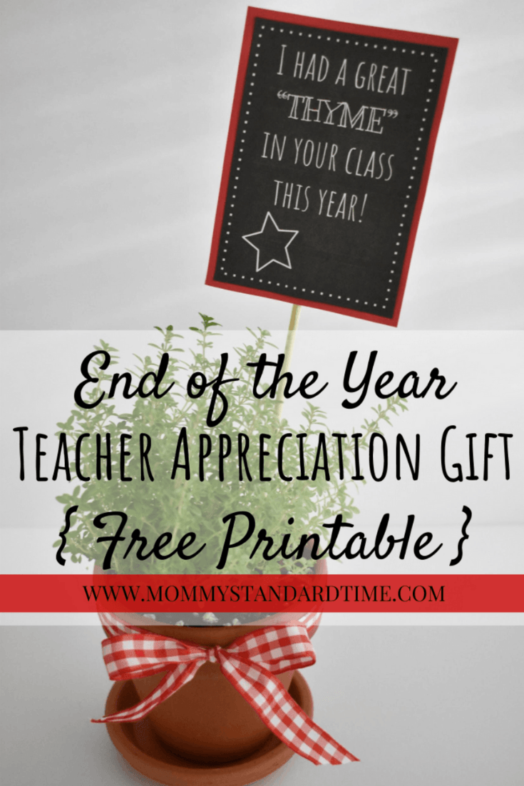 Year-End Teacher Appreciation Gift - Mommy Standard Time